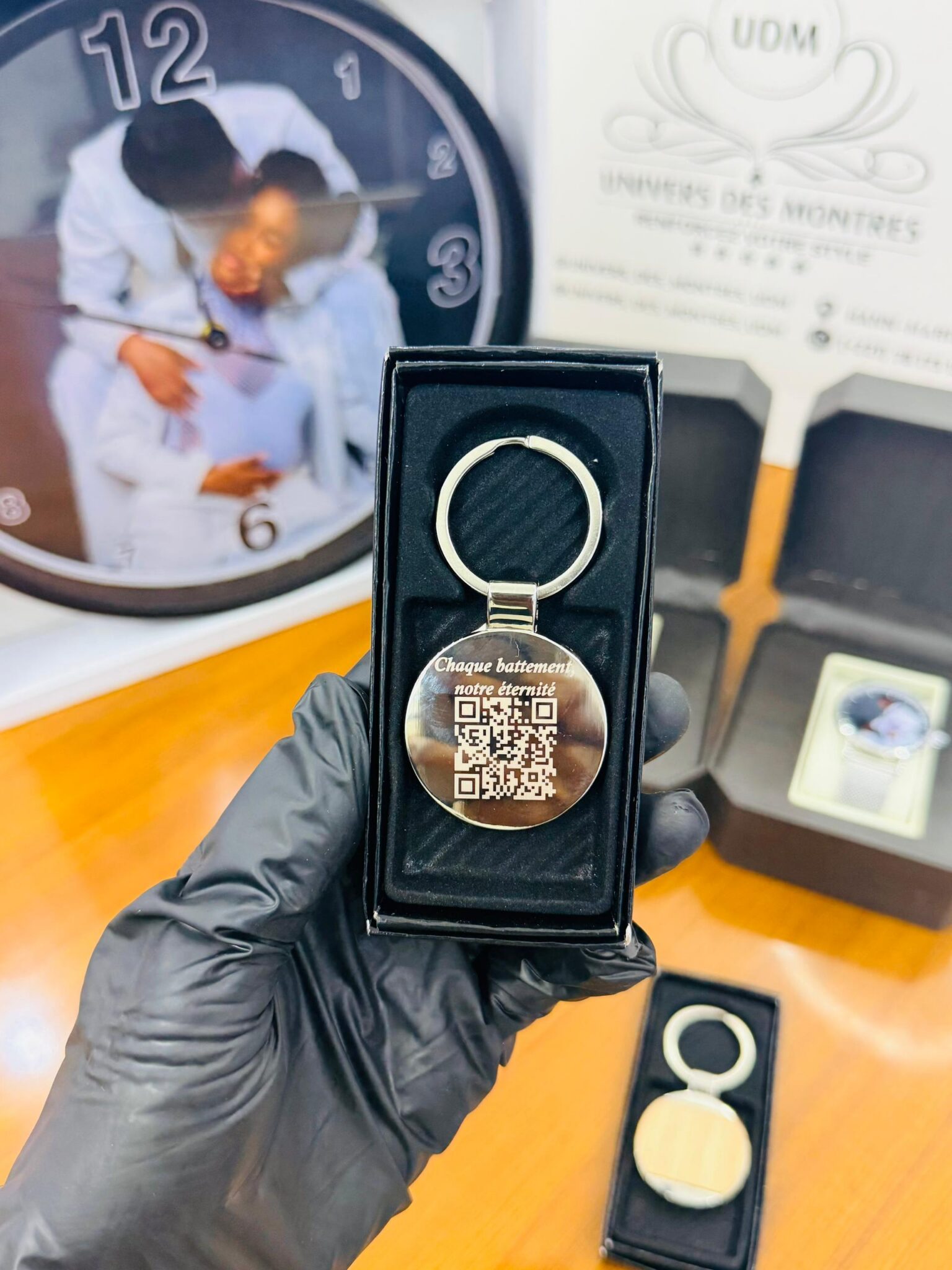 Porte-clés personnalisé avec QR Code - Univers Des Montres